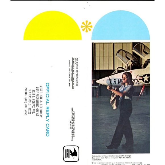 USAF | Other | Usaf Air Force 974 Womens Recruiting Brochure Print ...